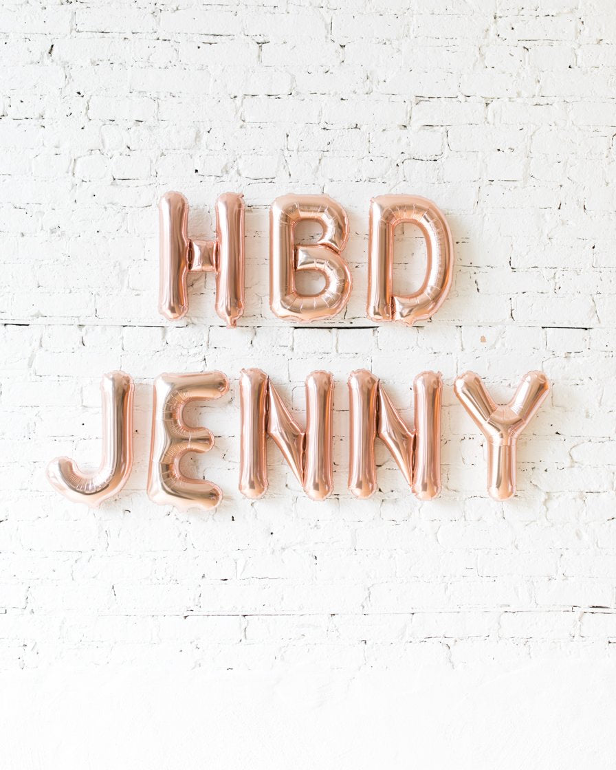 Customizable - 16in Personalized HBD Foil Letters Set — Paris312