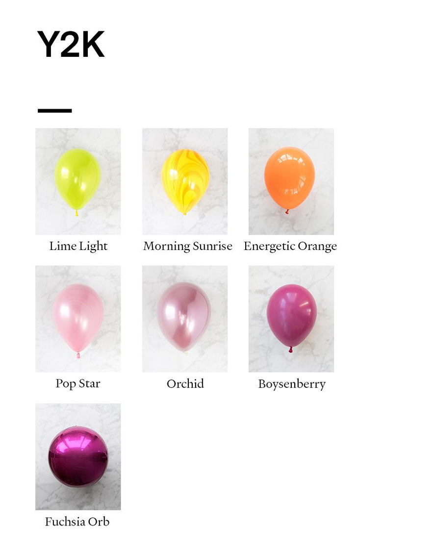 Y2K - Orb and 11in Balloons - bouquet of 10 — Paris312