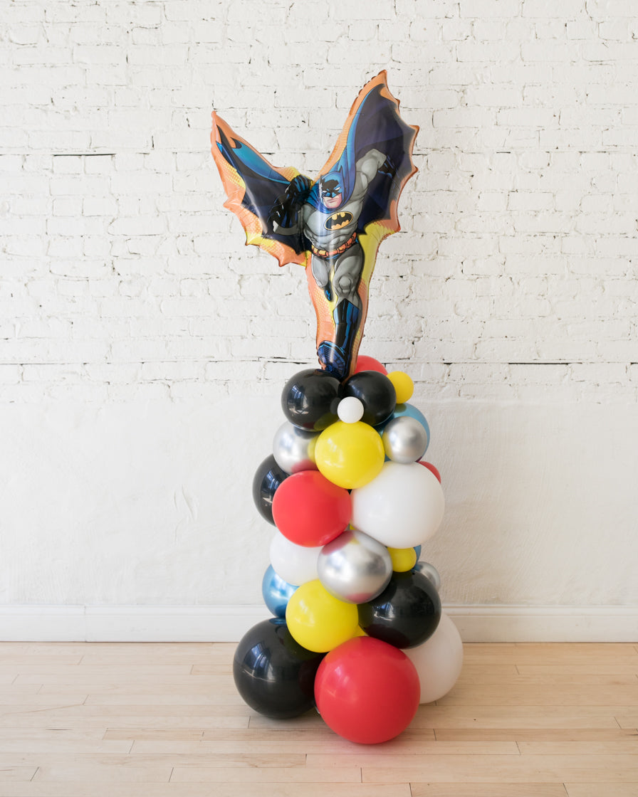 Superhero Theme - Batman Balloon Column - 4ft — Paris312
