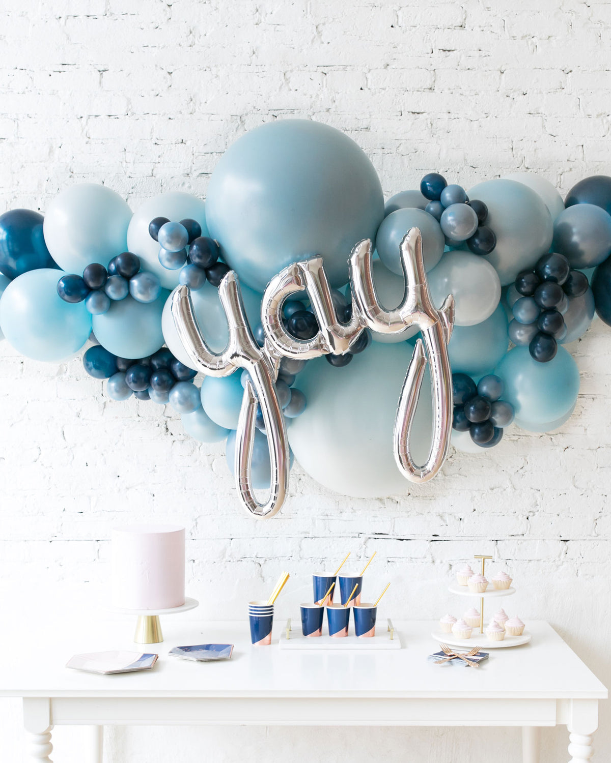 Soft Blue Palette YAY Balloon Garland — Paris312