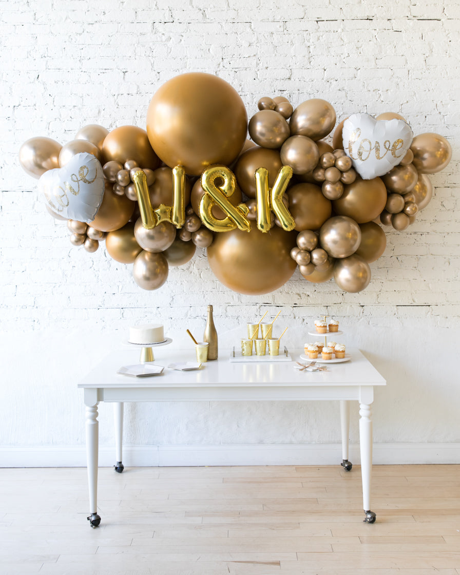Golden - Personalized Backdrop Balloon Garland Install Piece - 6ft — Paris312