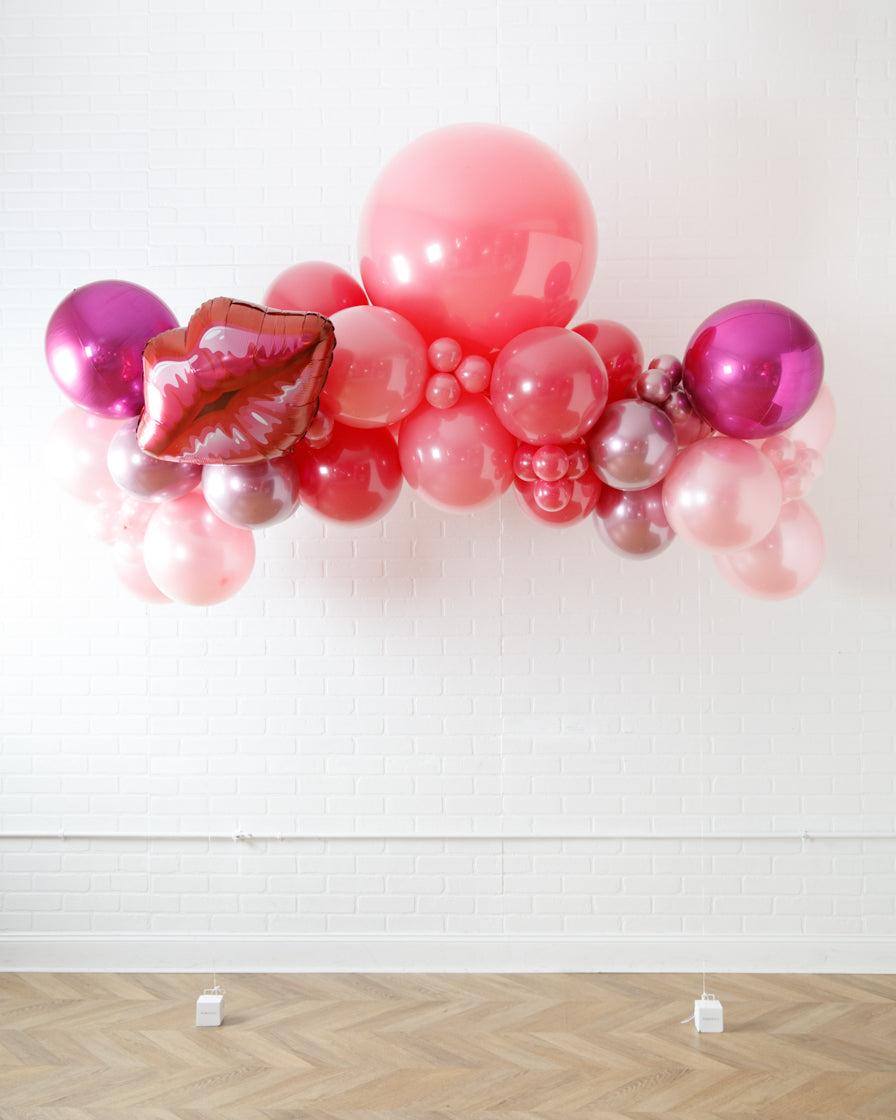 Pretty in Pink - Floating Balloon Arch with Foils - 5ft — Paris312