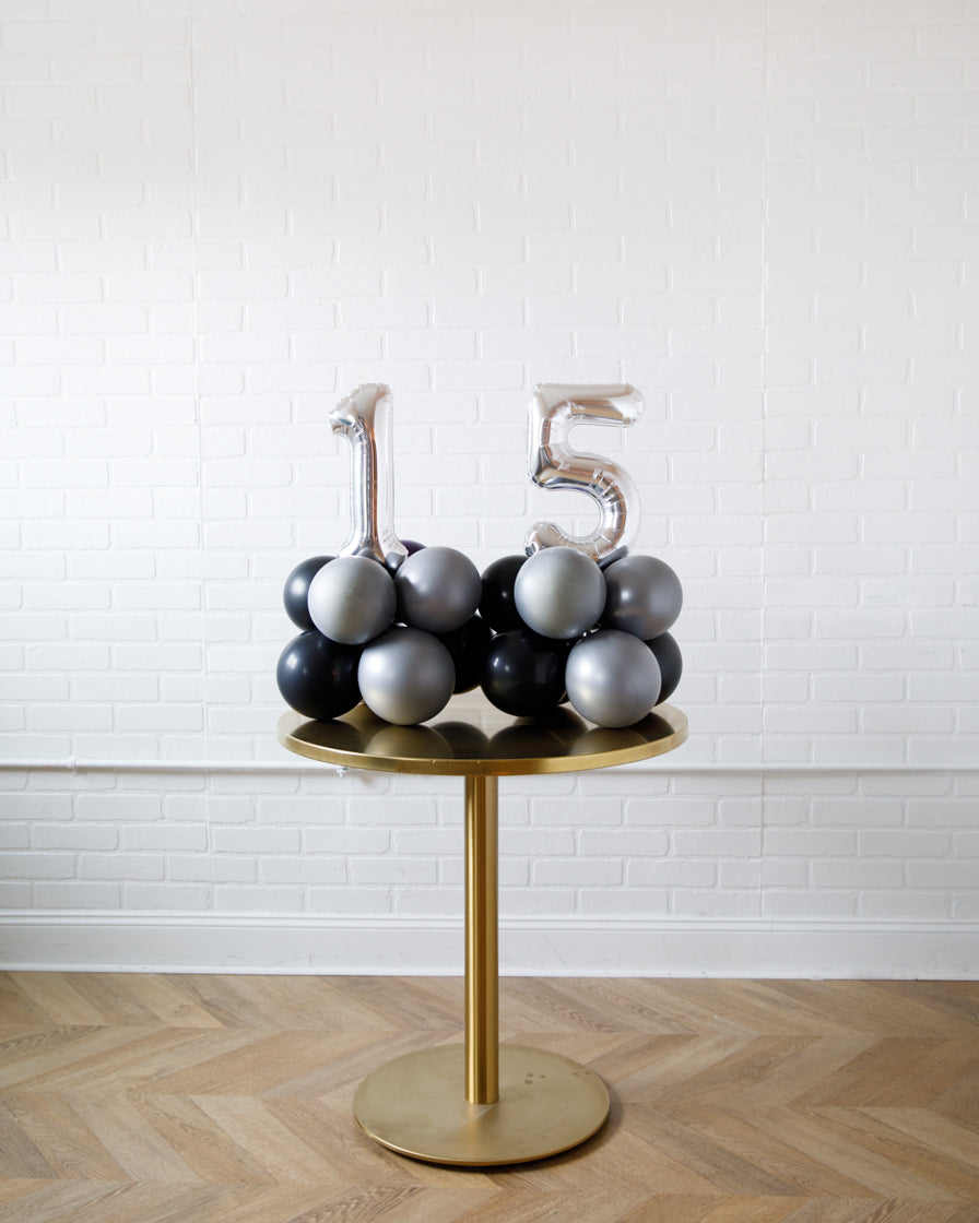 Club Cool - Tabletop Foil numbers on balloon base - 1.5ft — Paris312