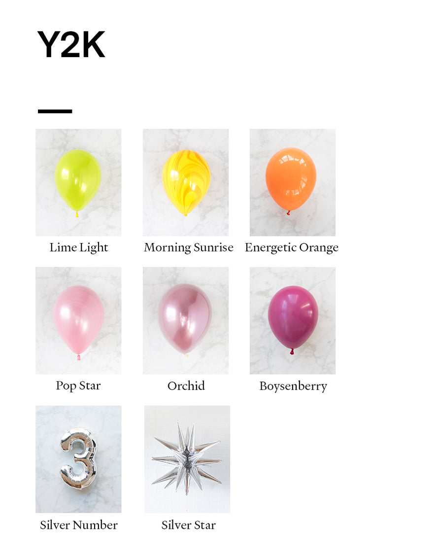 Y2K - Number Backdrop Balloon Garland Install Piece — Paris312